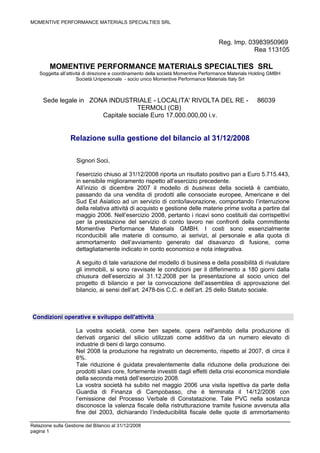 Relazione sulla gestione di bilancio 2008 def rev kpmg[1] | PDF