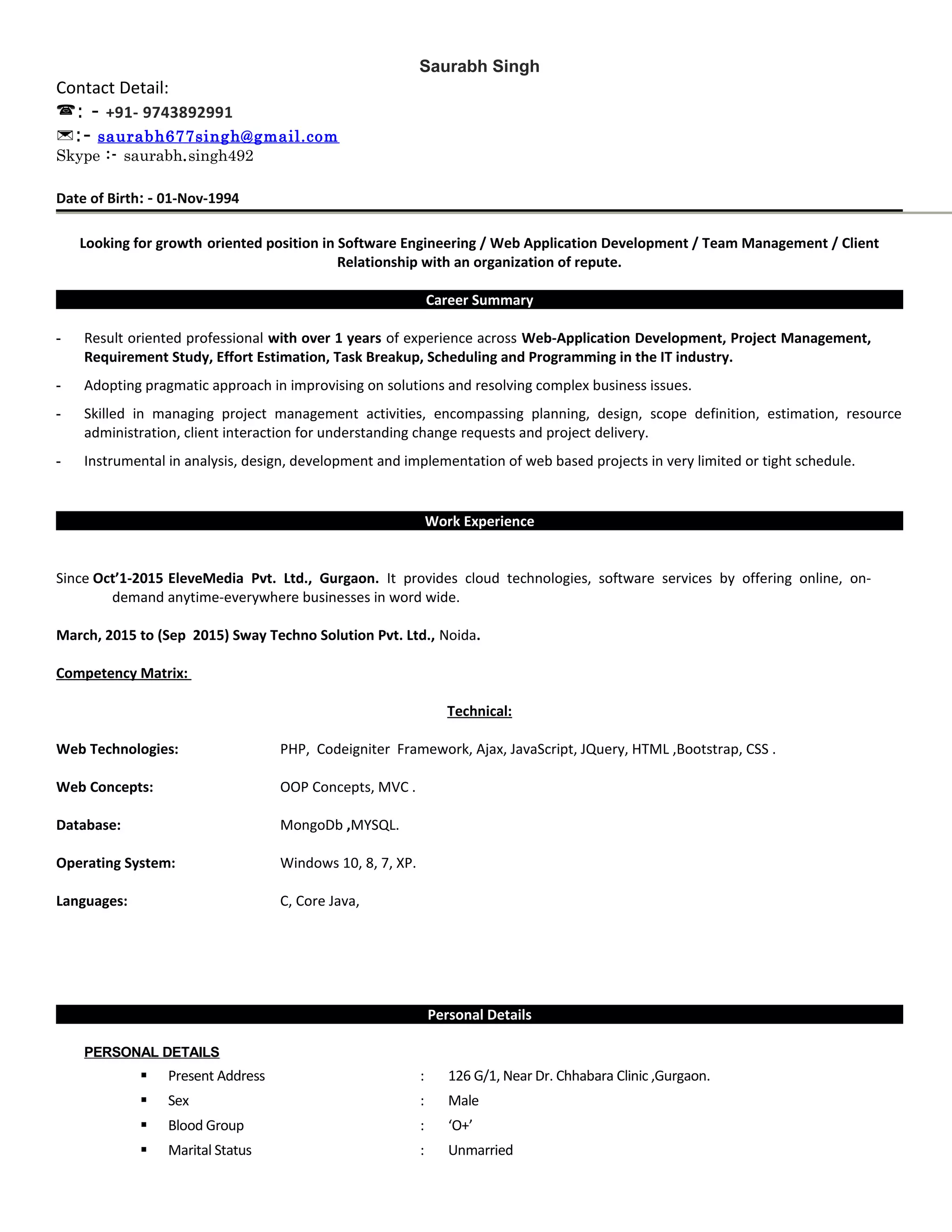 Saurabh-Resume | PDF