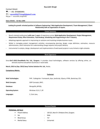 Saurabh-Resume | PDF