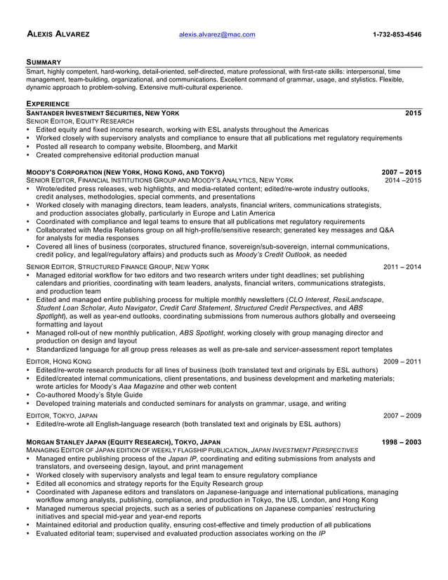 Alexis Alvarez CV 2016 | PDF