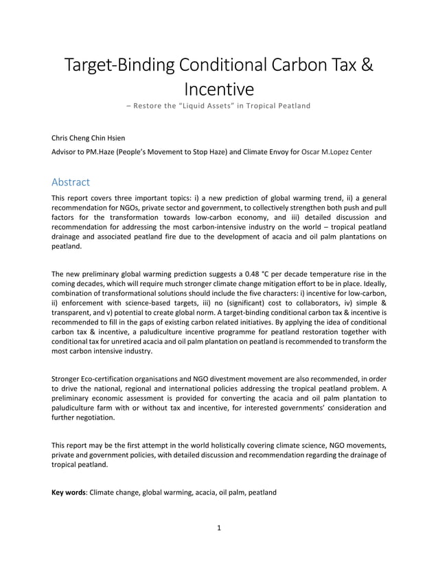 Target-Binding Conditional Carbon Tax & Incentive - Restore the Liquid ...