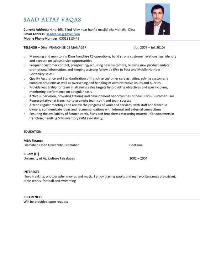 SAAD ALTAF - CV 141116 | PDF