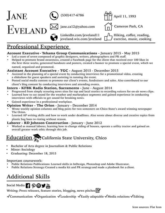 Jane Eveland Resume PDF Version | PDF