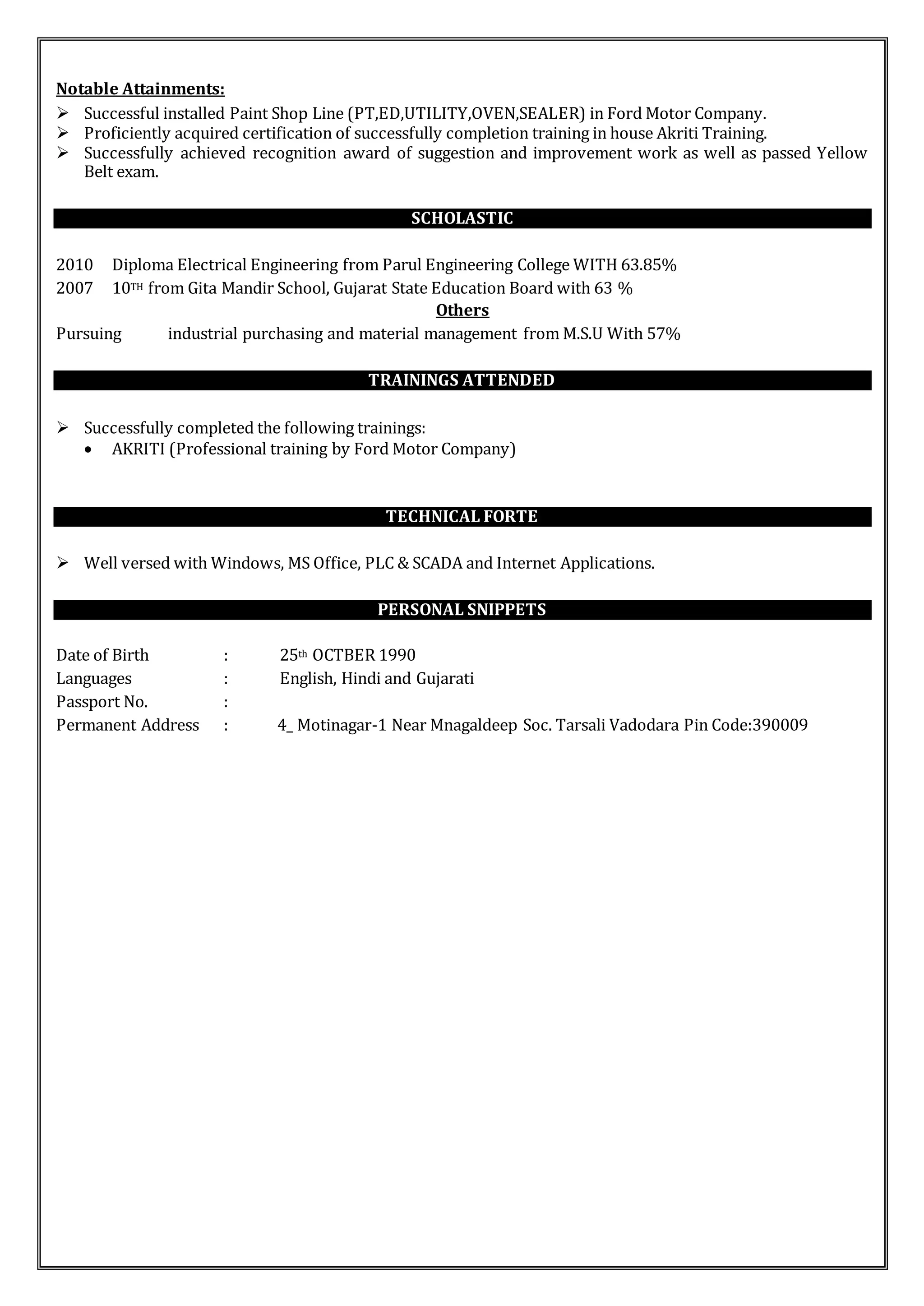 bhavik resume | DOCX