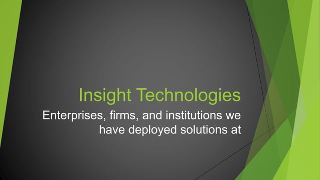 Insight Technologies - Clients and Partners | PPTX | Web Design and ...