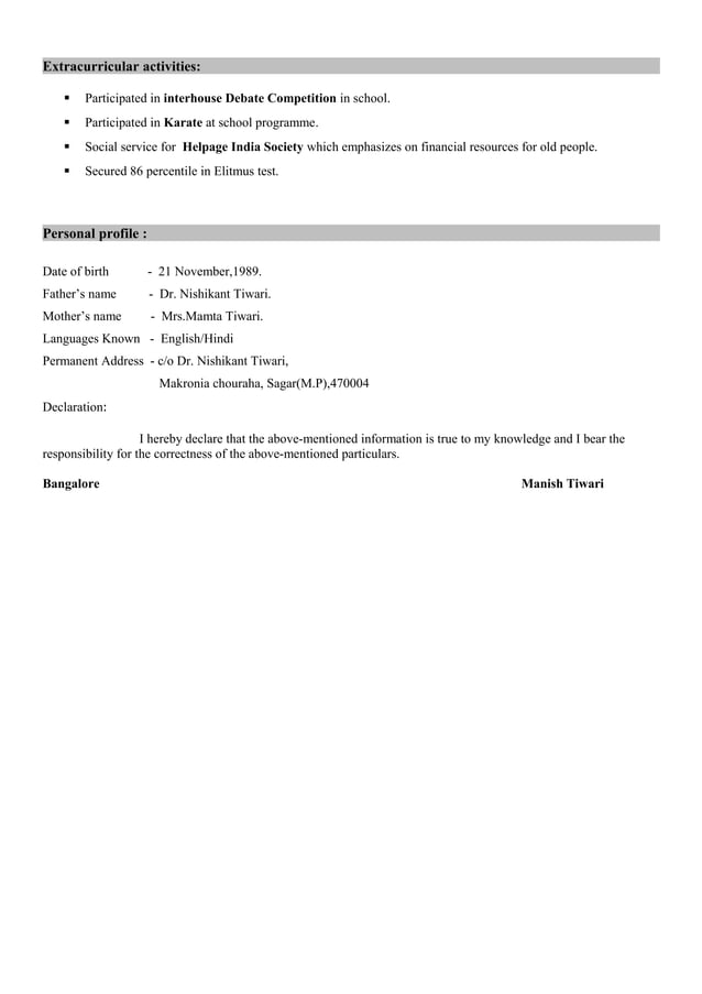 manish resume | PDF