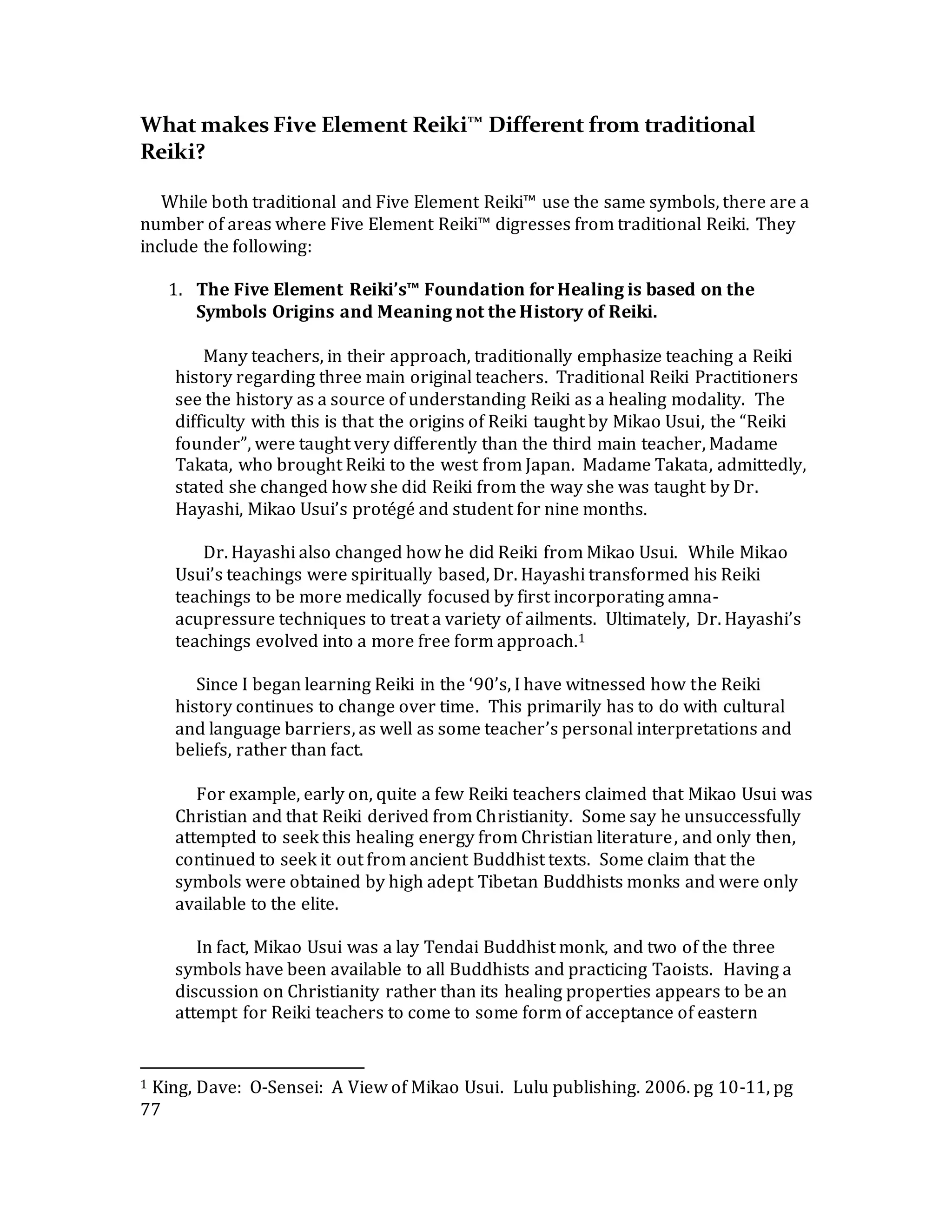 Five Element Reiki™ | DOCX