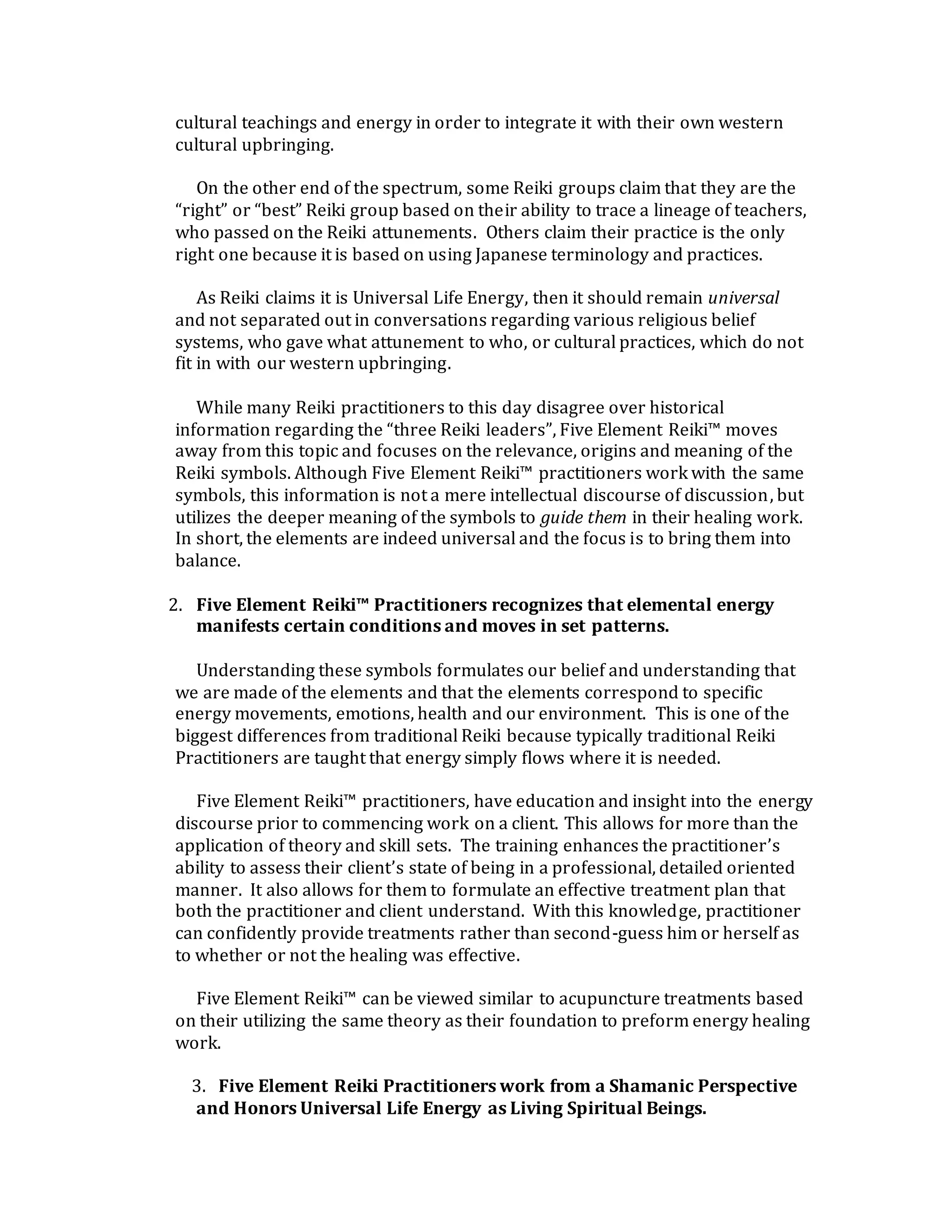Five Element Reiki™ | DOCX