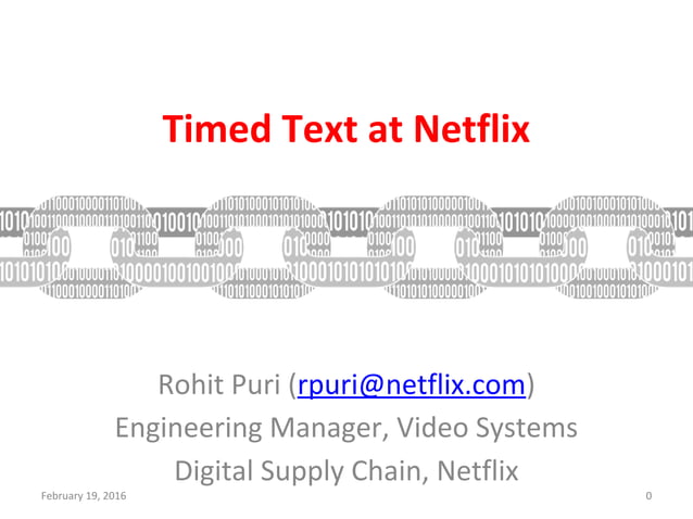Timed Text At Netflix | PDF | Web Design and HTML | Internet