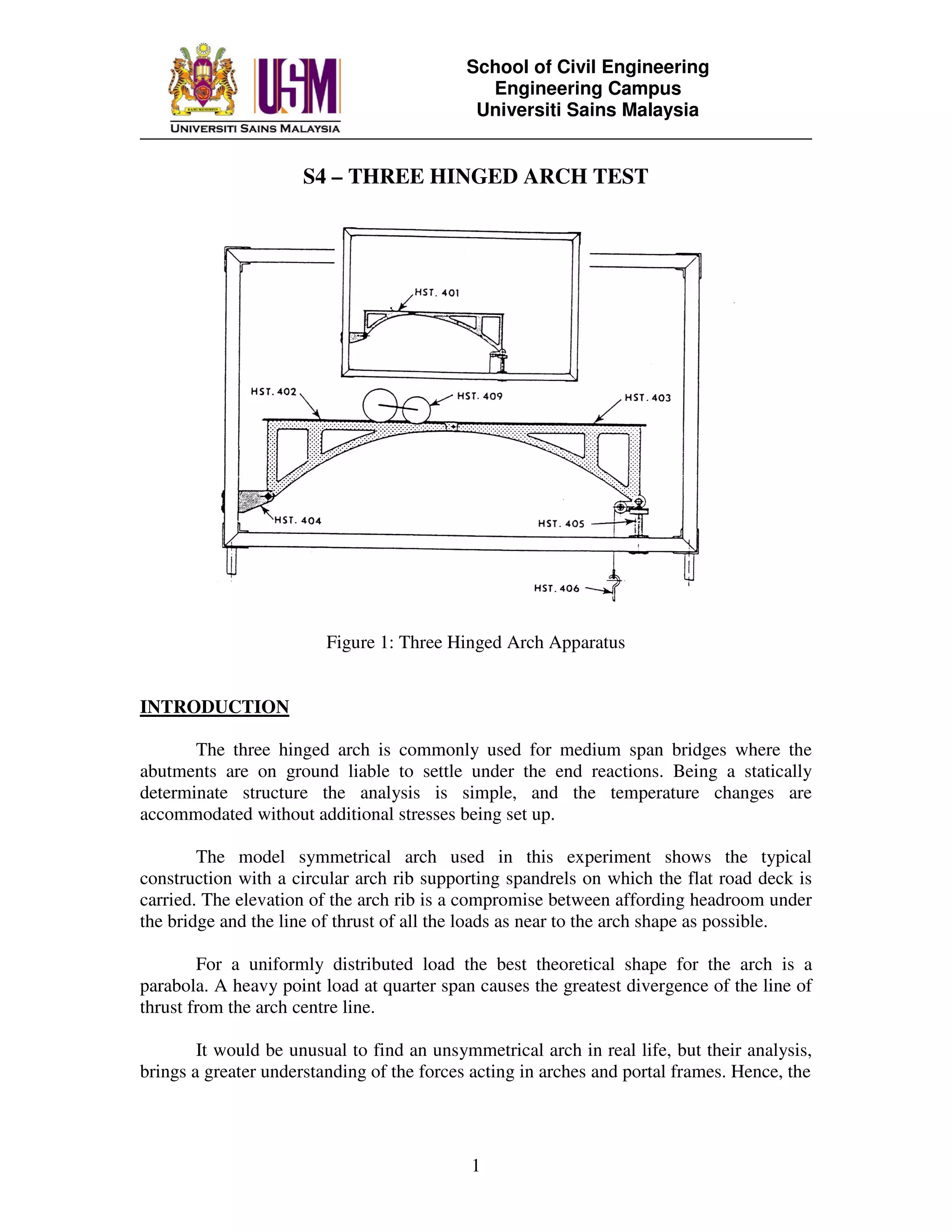 Eaa 206 s4 three hinged arch test (manual) | PDF