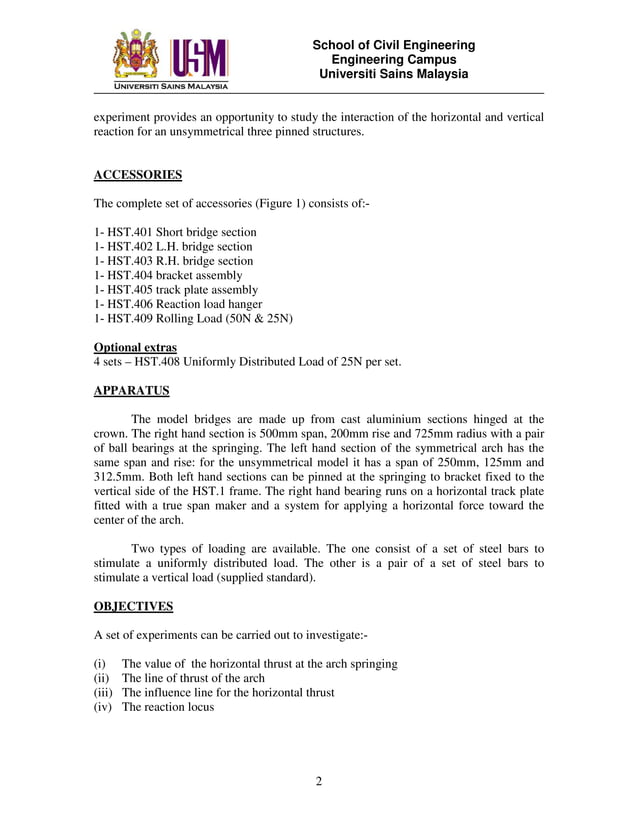 Eaa 206 s4 three hinged arch test (manual) | PDF