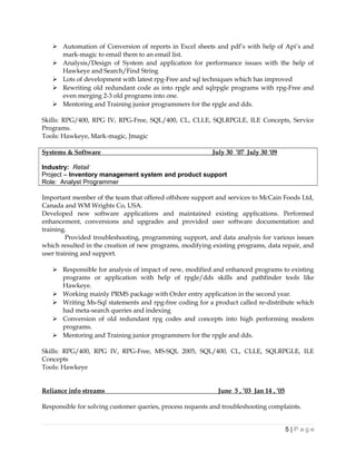 VINU BABU KURIAN_RPG_AS400 | PDF