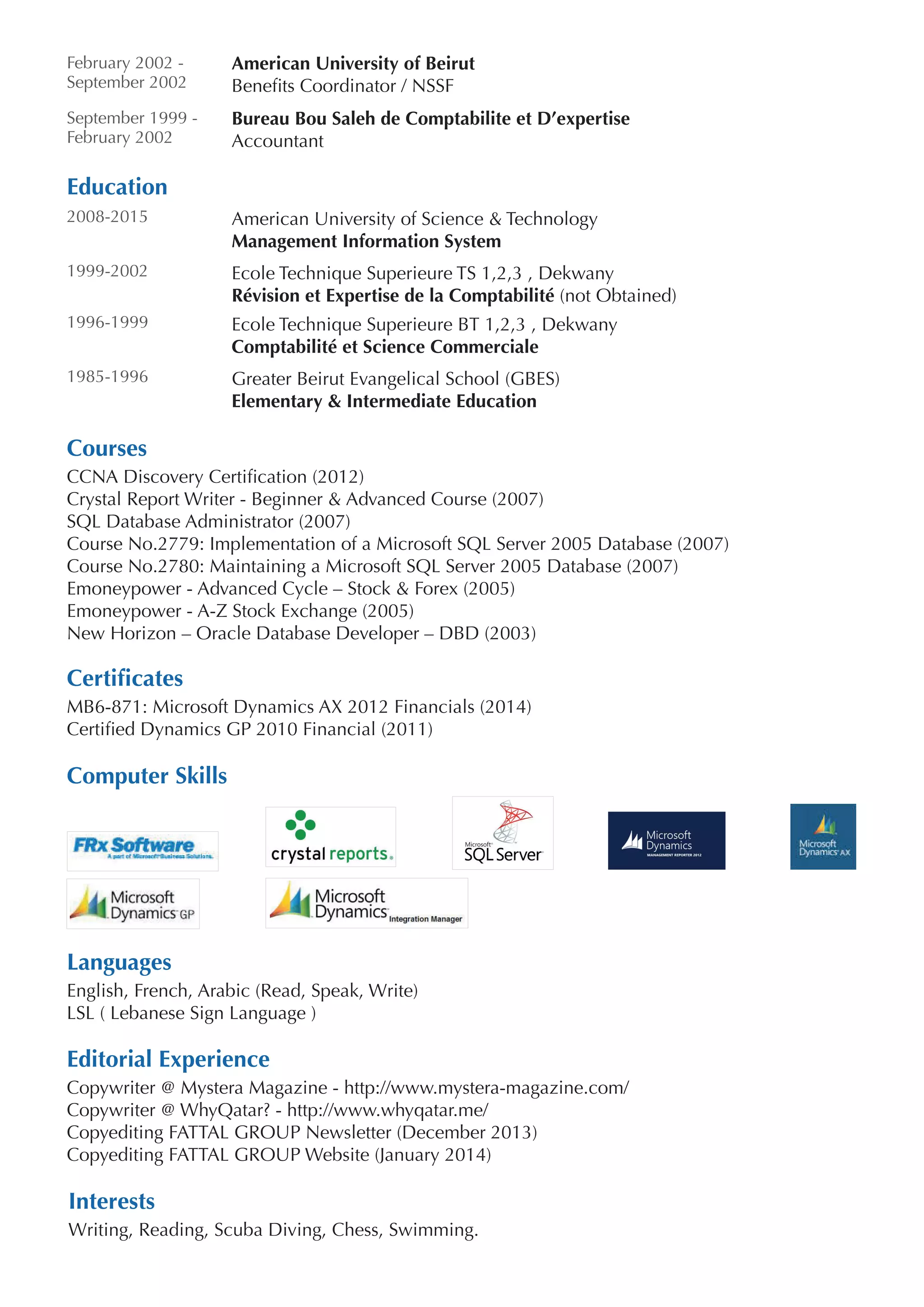 CV Abdo Khoury | PDF