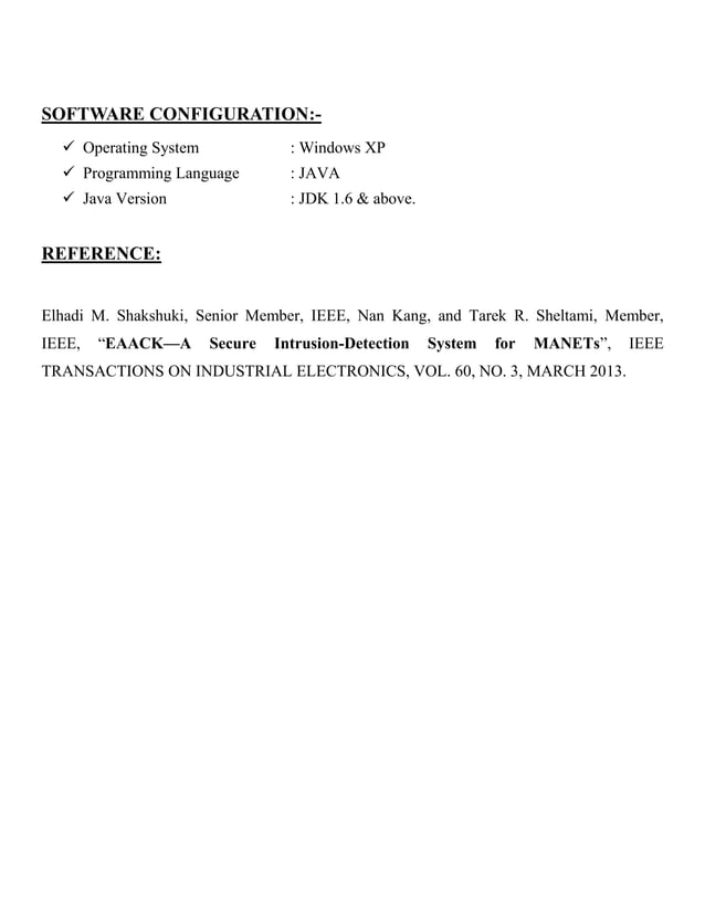 Eaack—a secure intrusion detection system for mane ts | DOCX