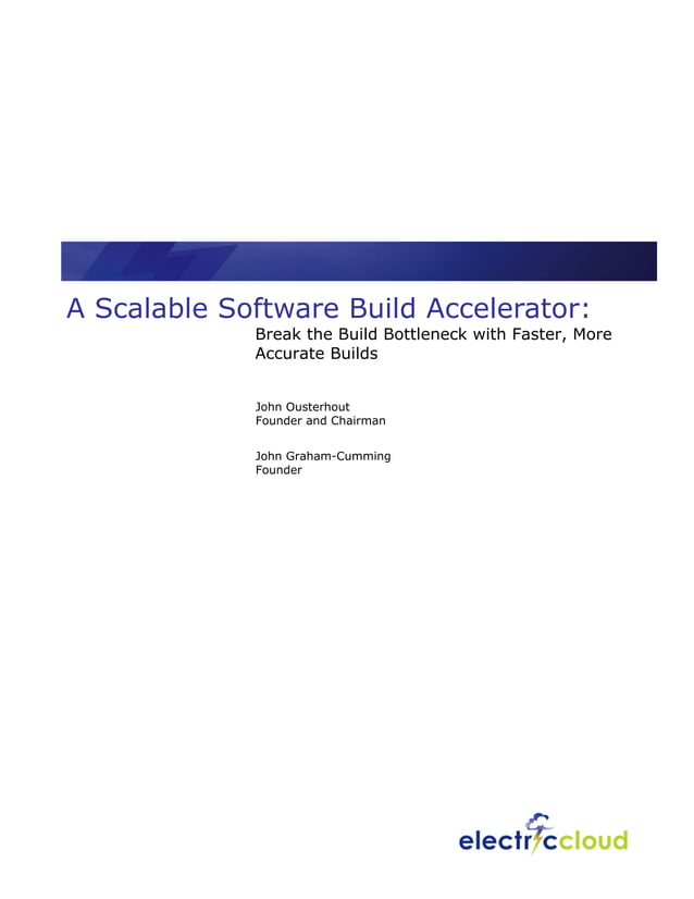 A Scalable Software Build Accelerator | PDF