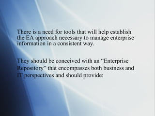 EA as a Change Management Agent | PPT | Business Administration | Business