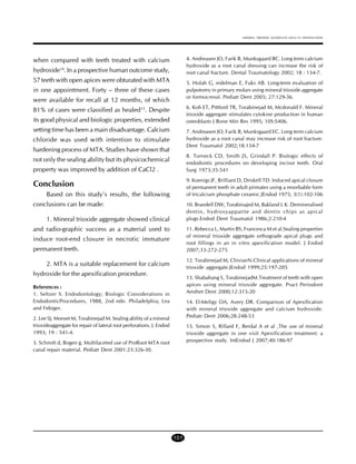Mineral Trioxide Aggregate (MTA) in apexification | PDF