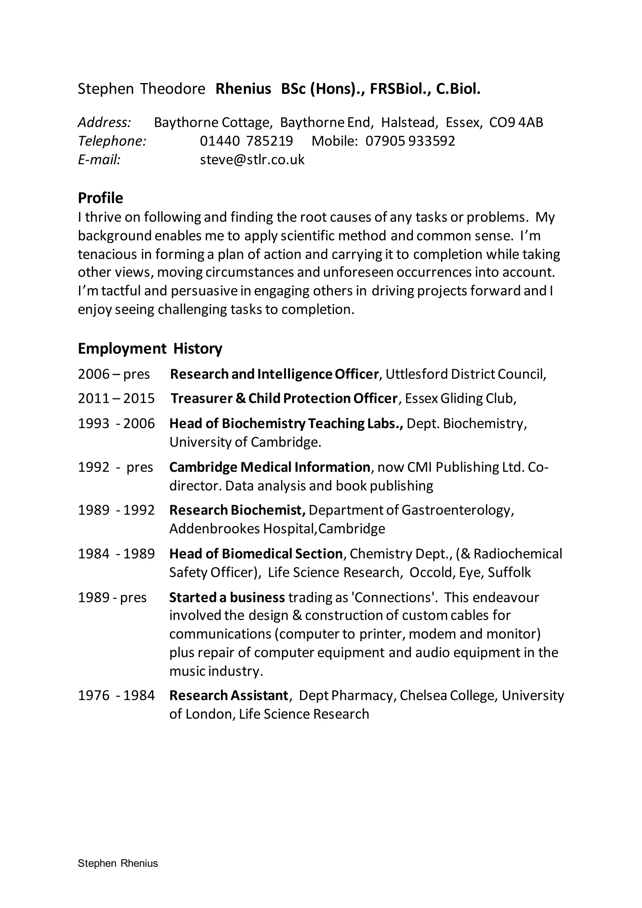 Stephen CV | DOCX