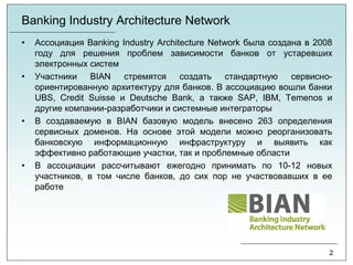 Banking Industry Architecture Network - BIAN | PPT