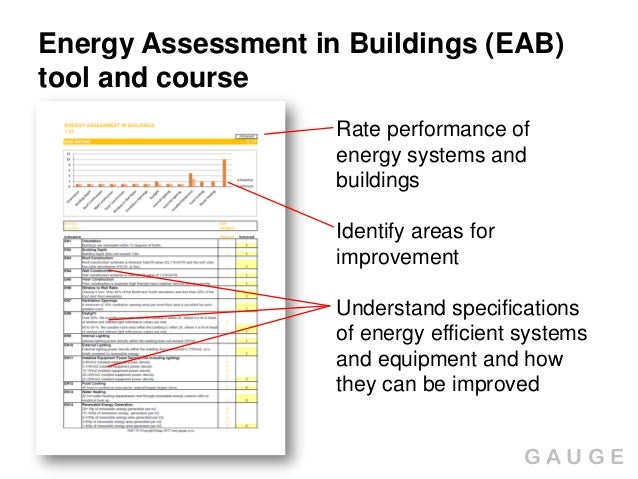 Energy Assessment in Buildings