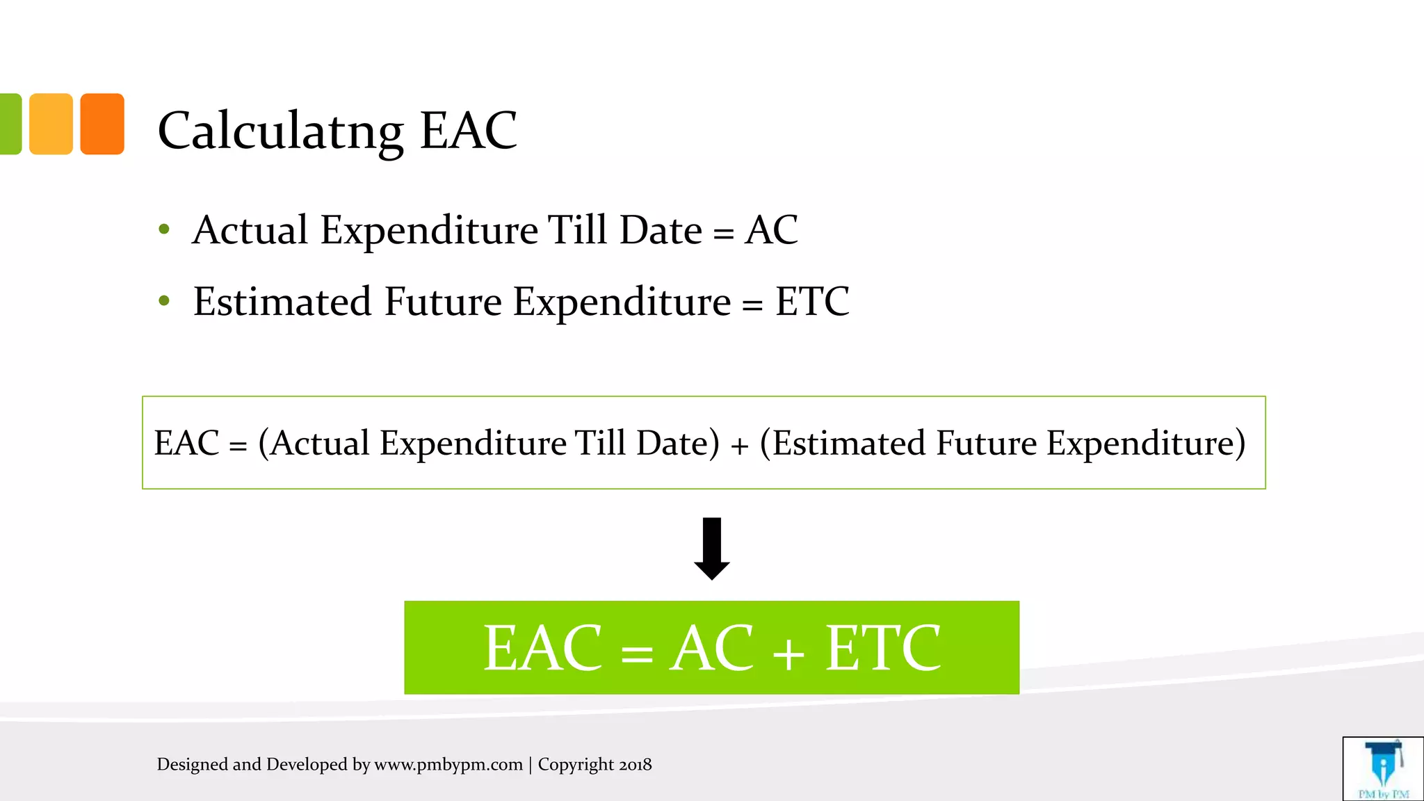 Calculating Estimate At Completion (EAC) Using 5 Different Formulas | PPTX | Business Accounting ...