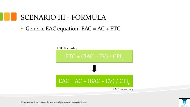 Calculating Estimate At Completion Eac Using 5 Different Formulas