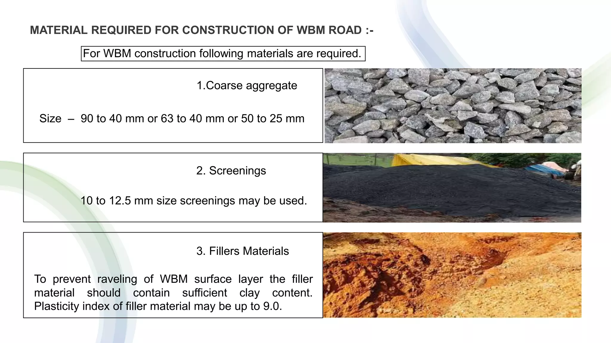 ESTIMATE THE CONSTRUCTION PROCEDURE OF WATER-BOUND MACADAM ROAD | PPTX