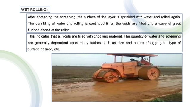 ESTIMATE THE CONSTRUCTION PROCEDURE OF WATER-BOUND MACADAM ROAD | PPTX