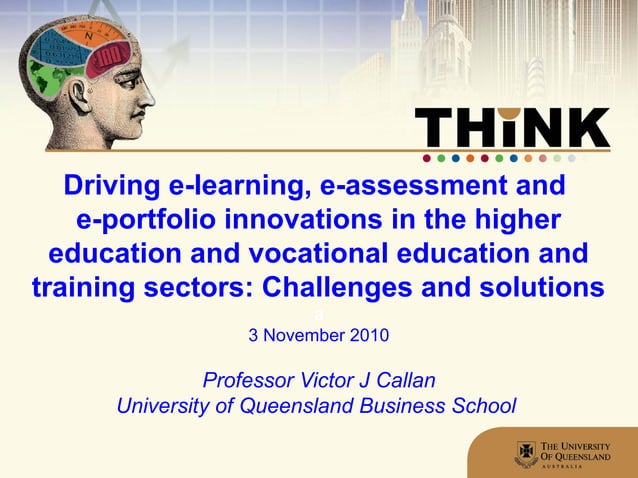 Driving e-learning, e-assessment and e-portfolio innovations in the ...