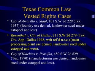 Vested Rights in Condemnation-1-3.ED Semiinar 2014v4.Powerpoint | PPT