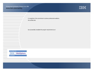 IBM Certified Solution Developer - WebSphere Message Broker V6.1 | PPT
