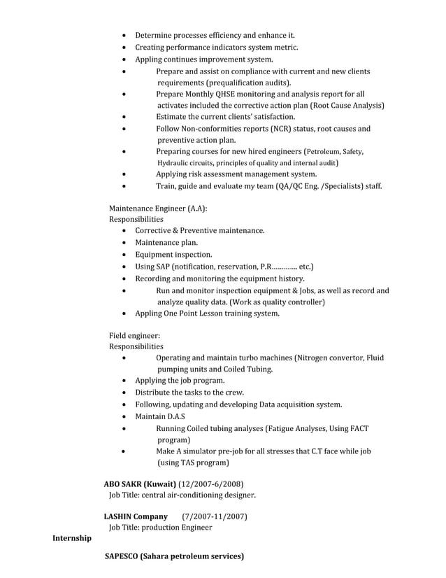 Saleh Said cv | PDF