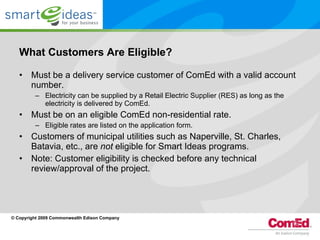 Elgin Area Chamber and ComEd Smart Ideas for Elgin Business | PPT