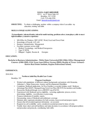 LIANA_SAKVARELIDZE_Resume123 | PDF