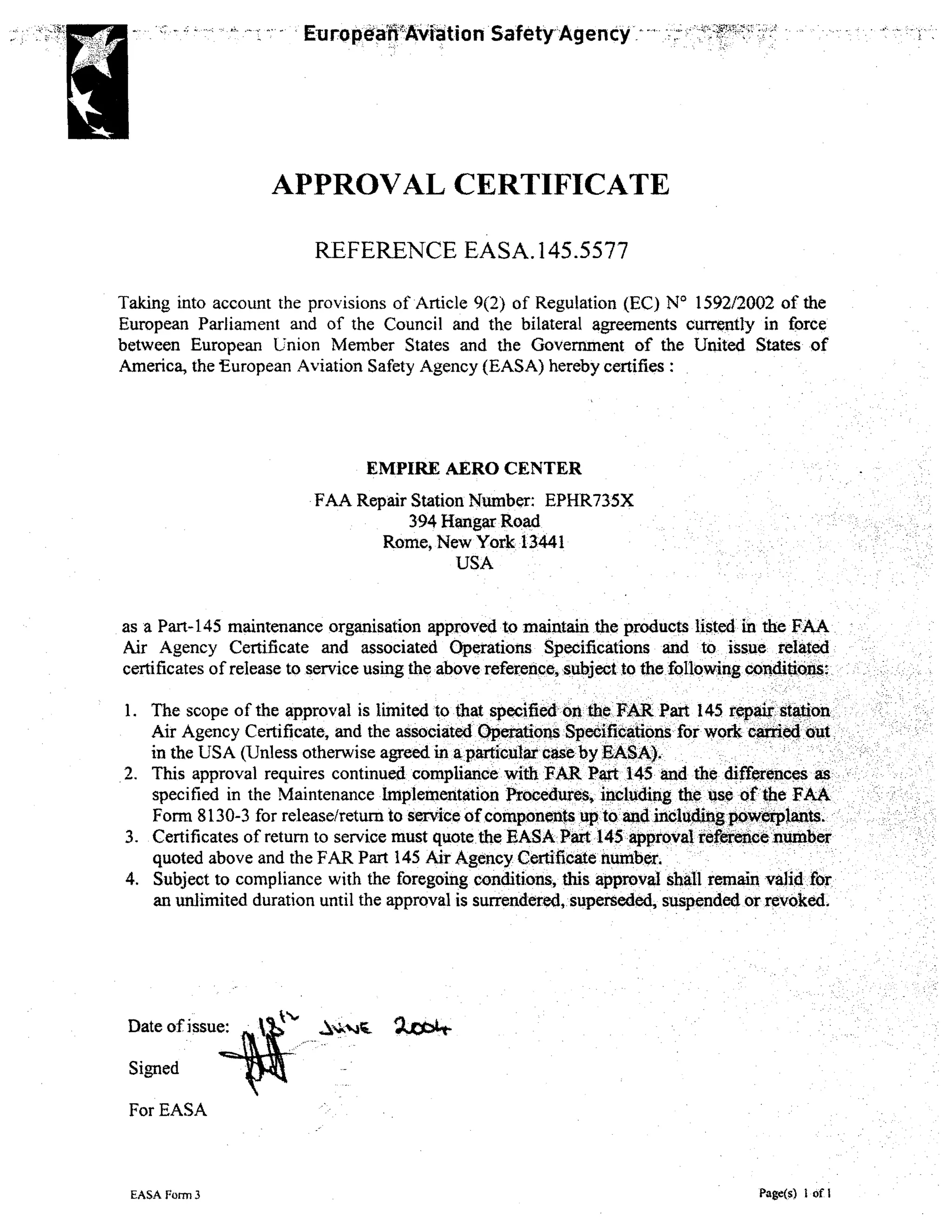 EAC FAA 145 EASA 145 ISO9001 | PDF