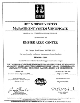 EAC FAA 145 EASA 145 ISO9001 | PDF