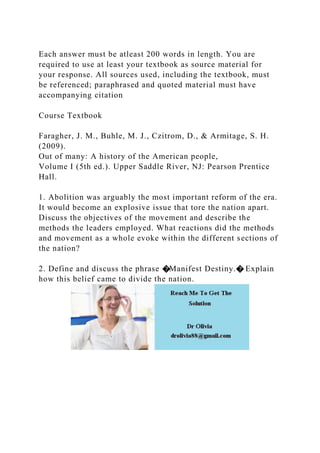 Each answer must be atleast 200 words in length. You are required to.docx