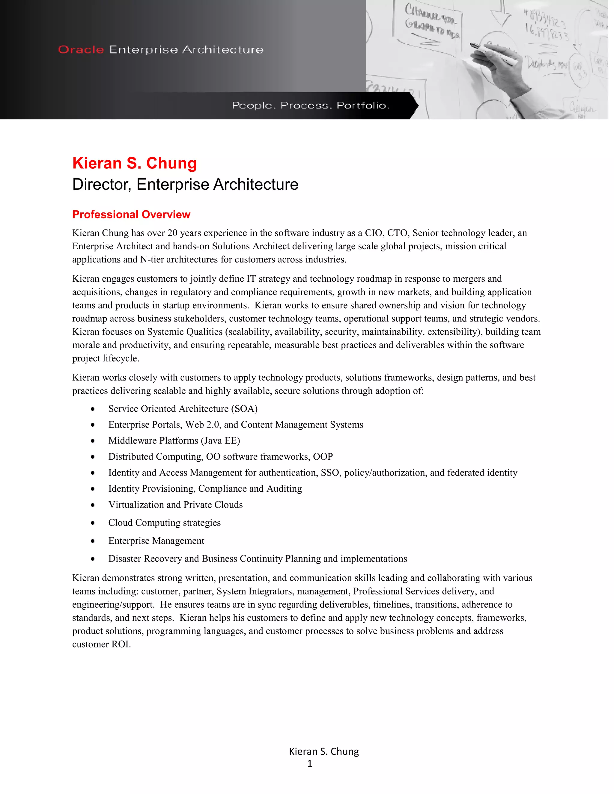 Kieran Chung BIO | PDF