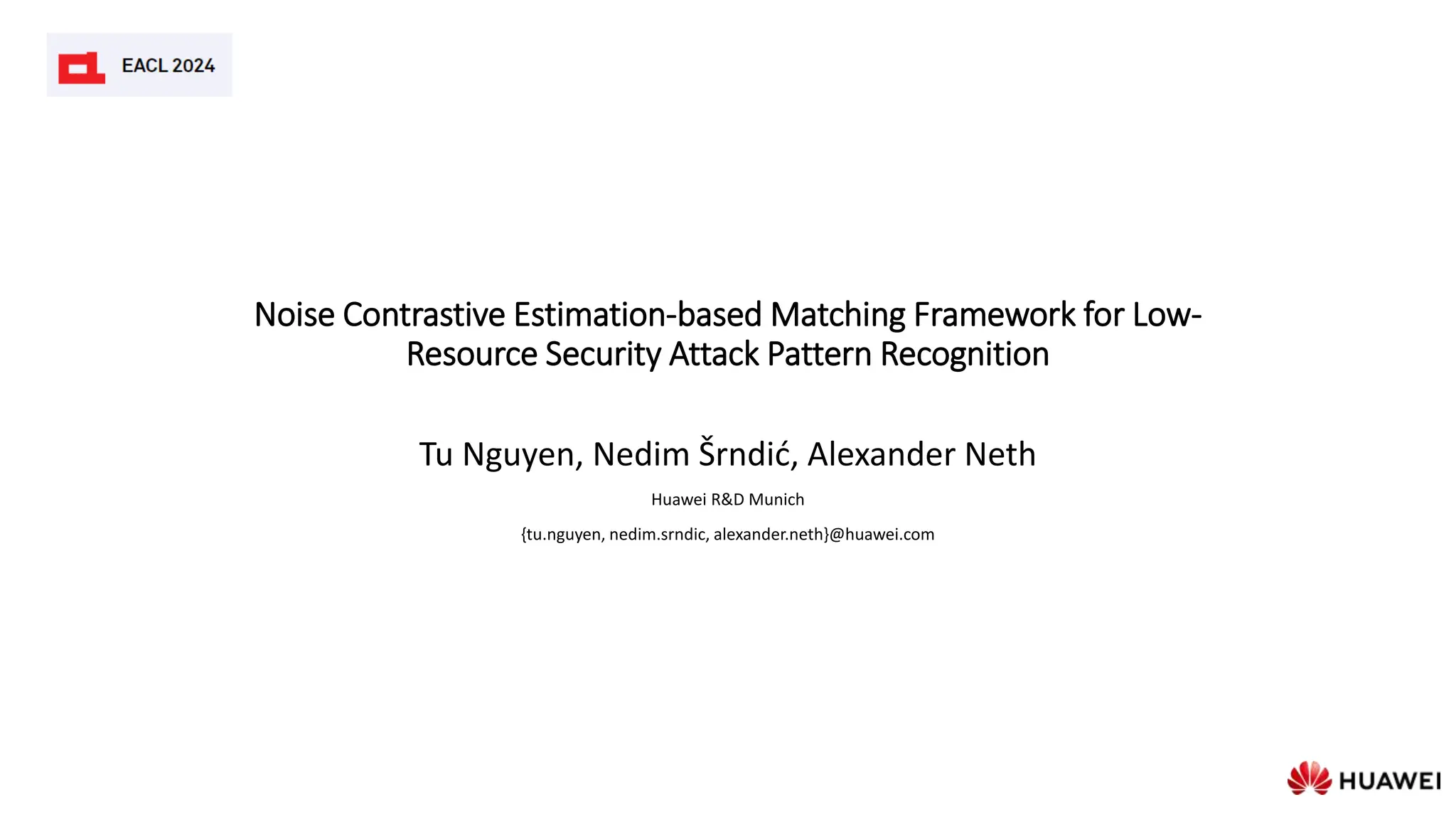 Noise Contrastive Estimation Based Matching Framework For Low Resource