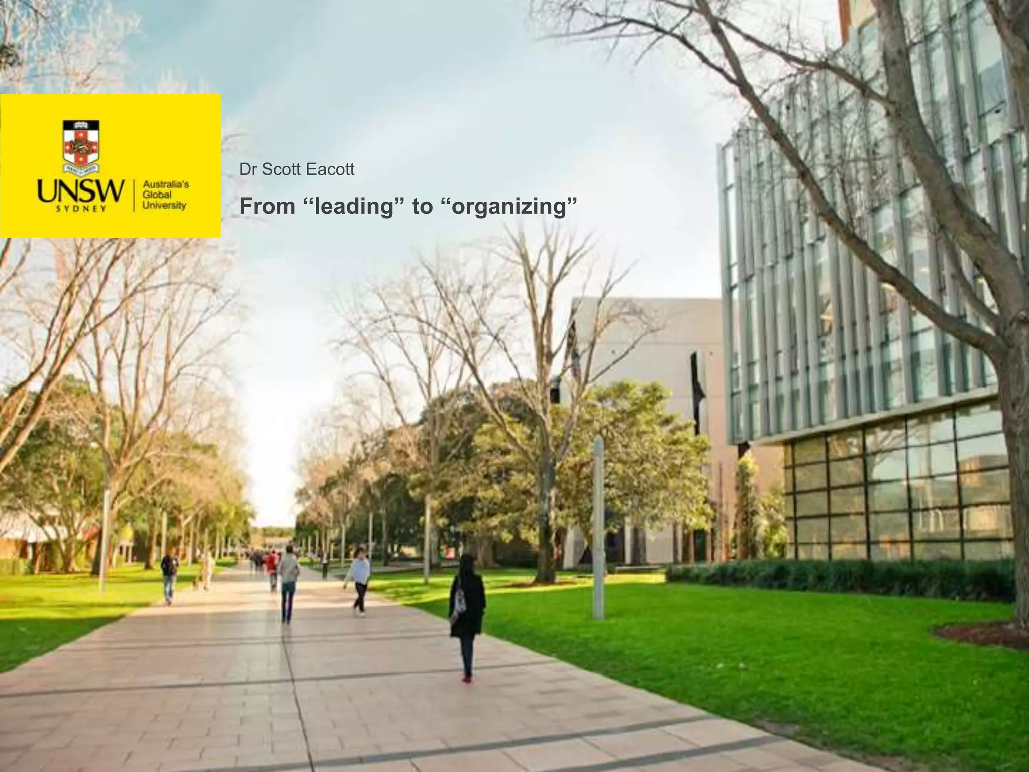 From 'leading' to 'organizing' | PPT