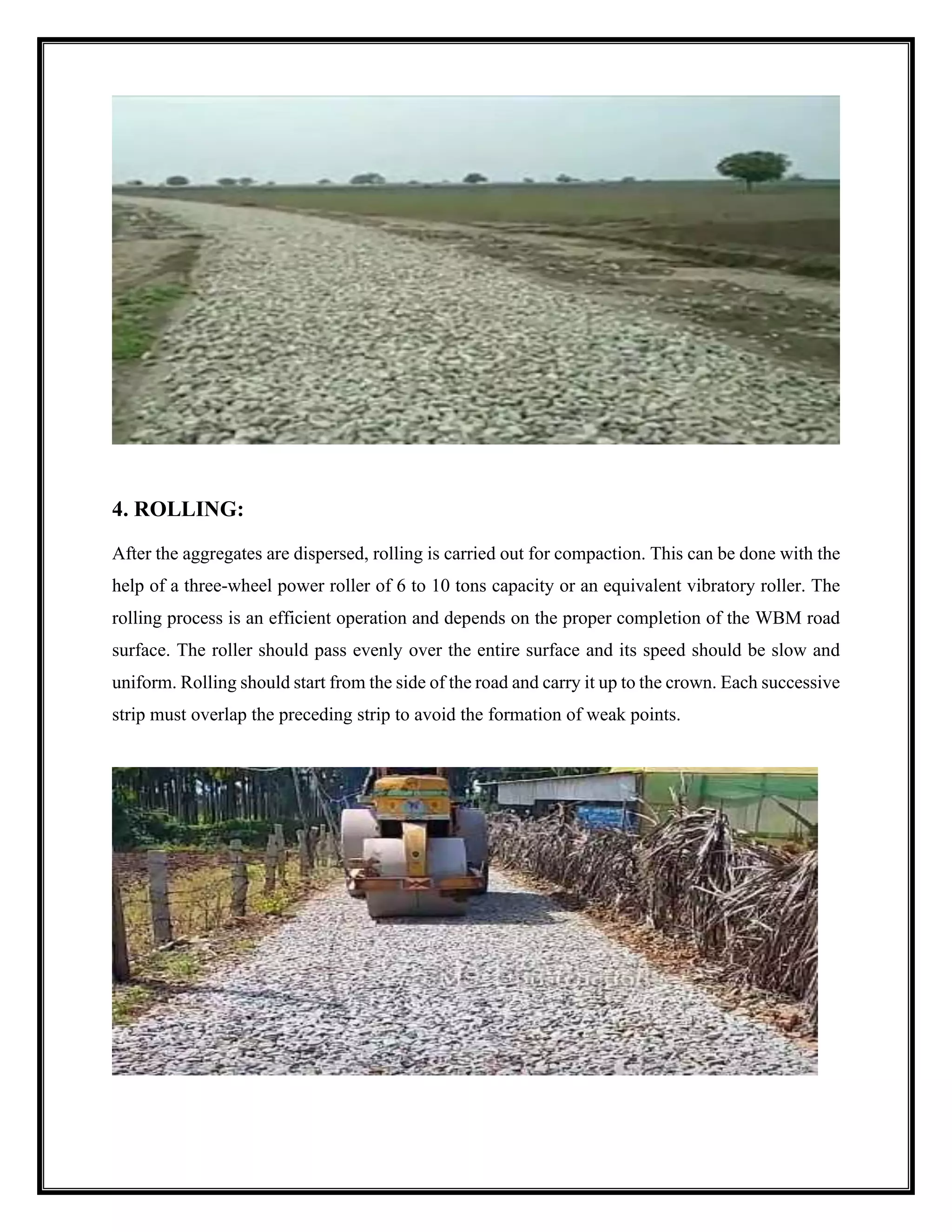 ESTIMATE THE CONSTRUCTION PROCEDURE OF WATER-BOUND MACADAM ROAD | PDF