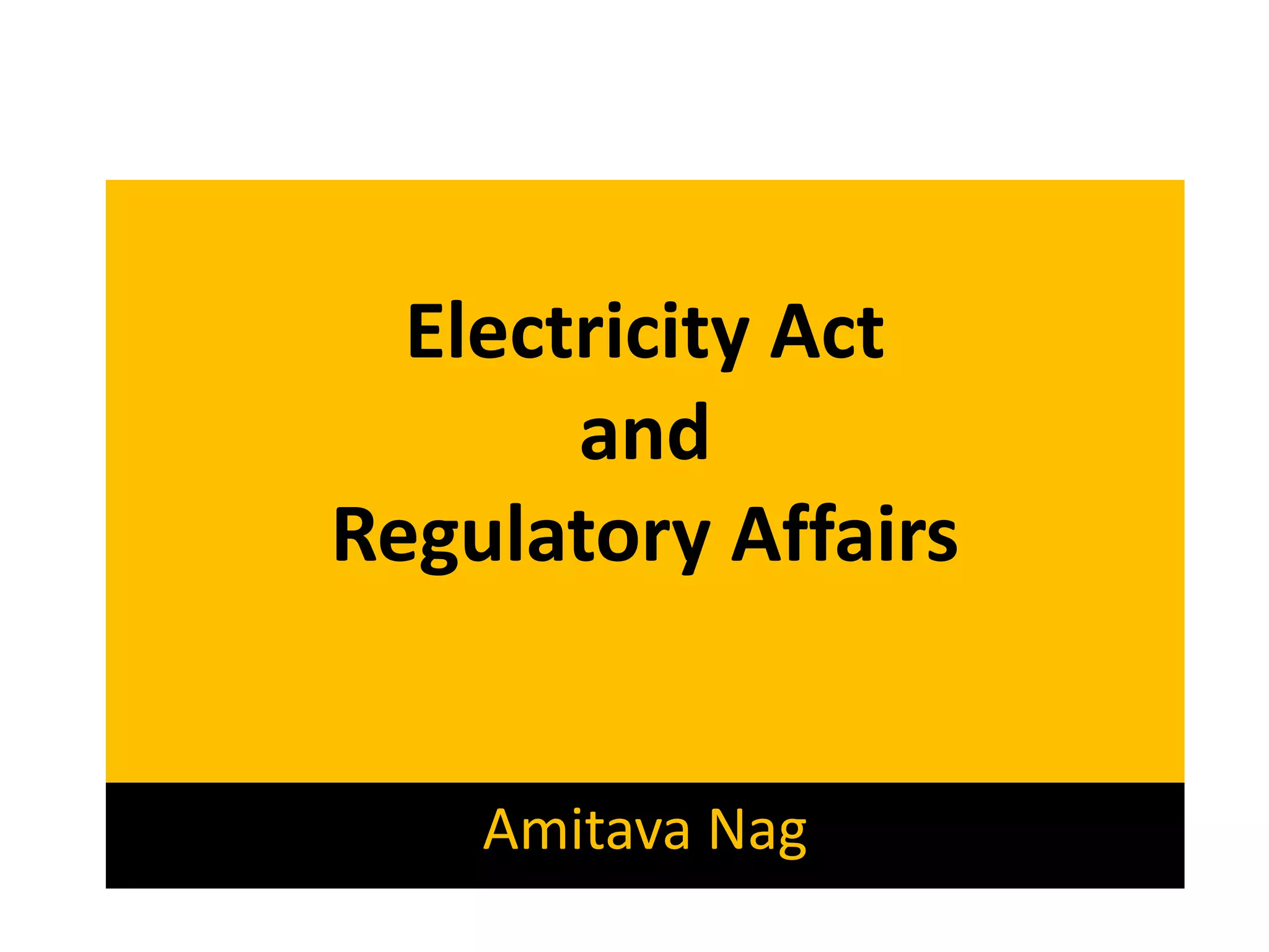 Electricity Act 2003 and its proposed amendments | PPTX