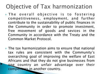 Tax Harmonisation in the East African Community | PDF