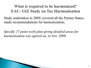Tax Harmonisation in the East African Community | PDF