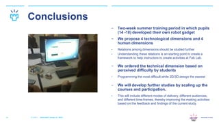 Human and Technological Dimensions of Making in FabLab | PPT