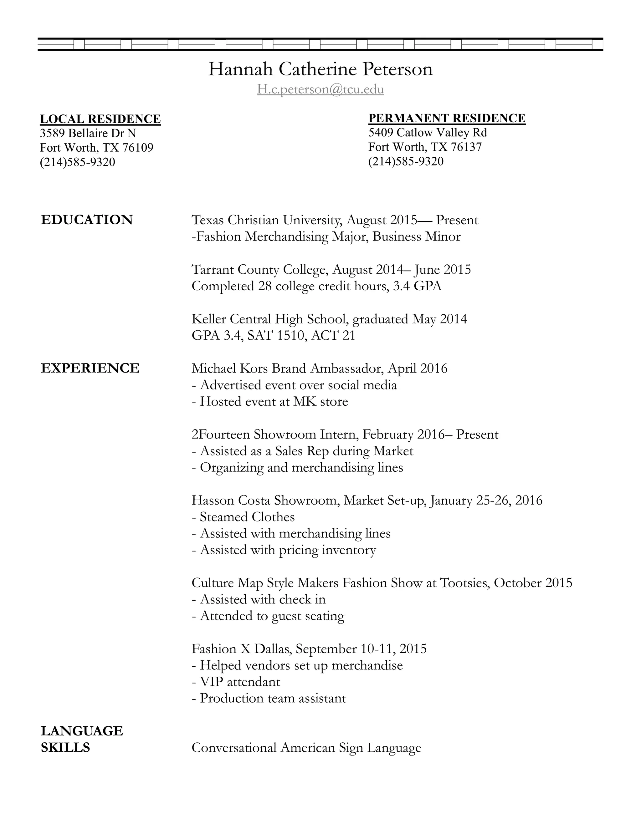 Fashion Merch Resume | PDF