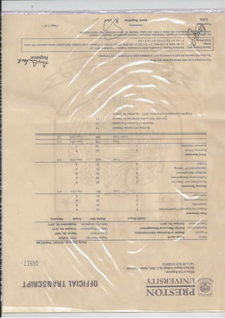MBA TRANSCRIPT | PDF