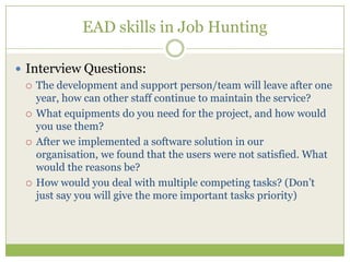 EAD and Its Implications in an M.ICT Graduate's Early Career | PPT