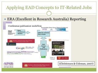 EAD and Its Implications in an M.ICT Graduate's Early Career | PPT