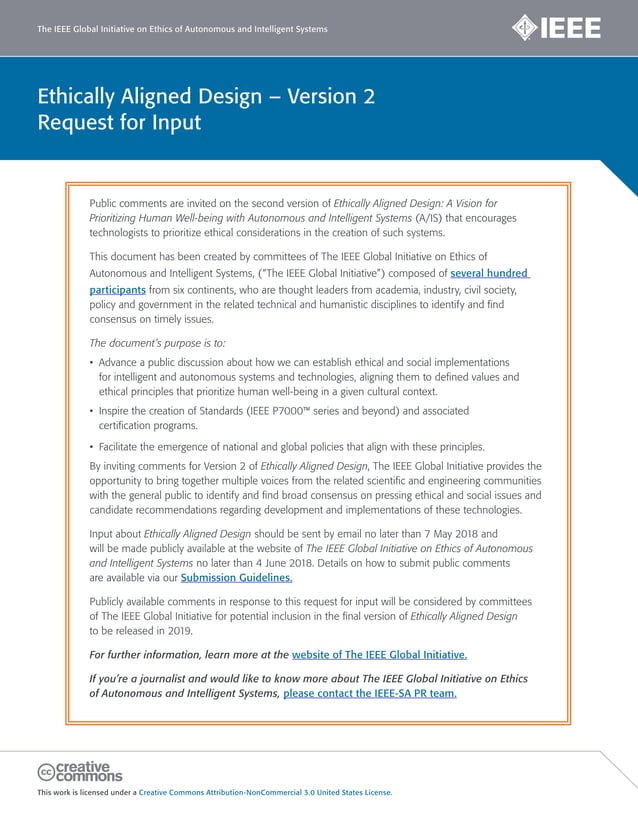 Ethically Aligned Design (Overview - Version 2) | PDF | Technology ...